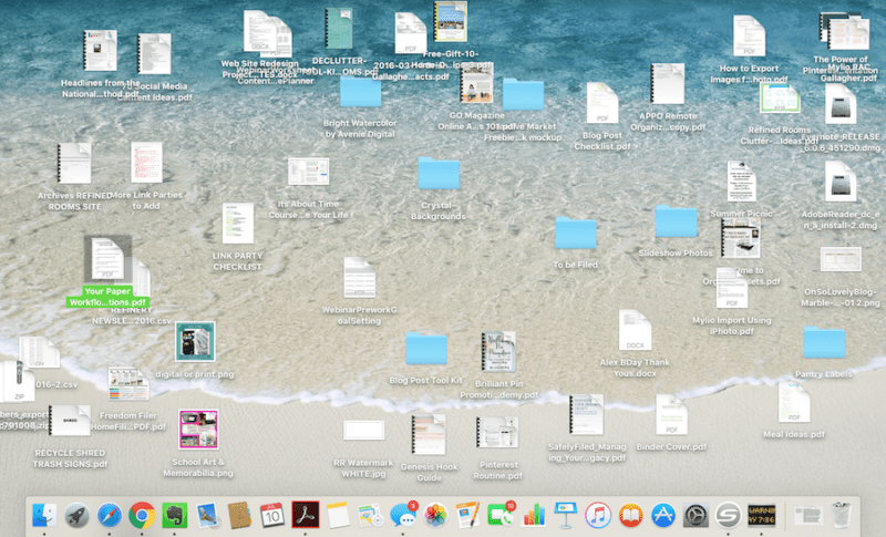 Computer Desktop Organization Tips + Free Desktop Background Organizer