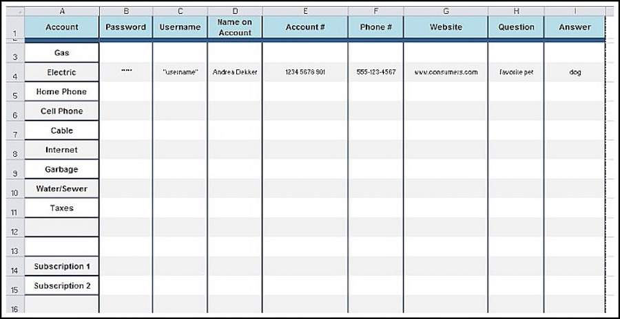 How to Organize Passwords + Free Password Tracker Printable