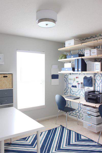 Spare Room Makeover Reveal: Modern Craft Room + Homework Space