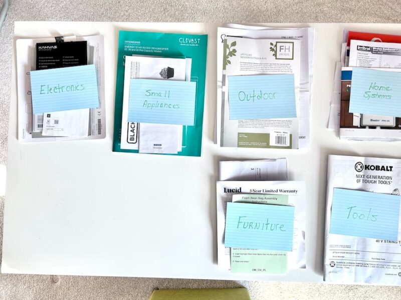 Organizing Product Manuals & Warranties: My Tried & True Method