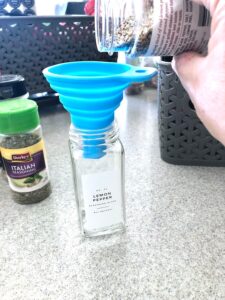 Organizing Spices in a Pantry with a Spice Rack Storage System