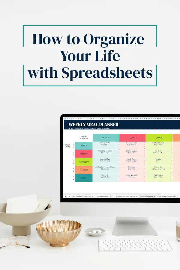 How to Organize Your Life Using Spreadsheets | Refined Rooms